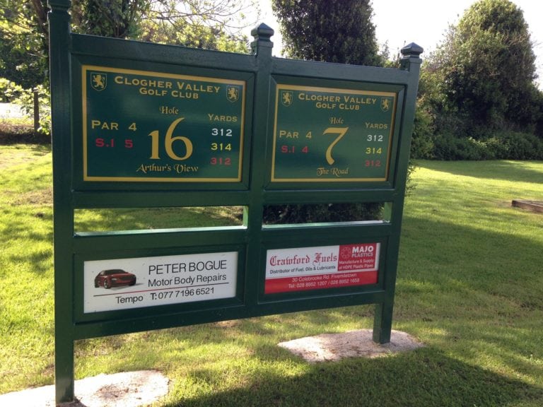 Tee-box Signage & Sponsorship | Clogher Valley Golf Club | Tyrone ...