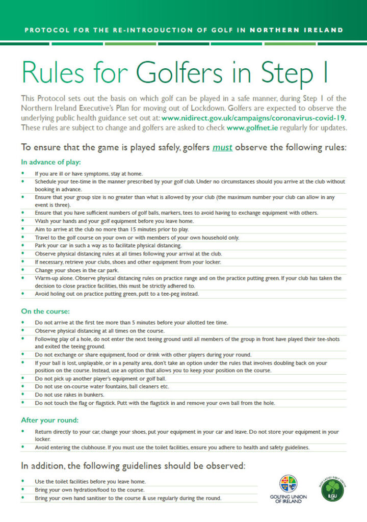 Rules for Golfers in Step 1 | Clogher Valley Golf Club | Tyrone & Fermanagh